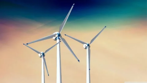 windmill background and 2d animation, re... | Stock Video | Pond5