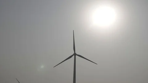 Windmill in Pakistan Gharo Sindh with Su... | Stock Video | Pond5