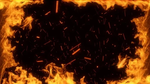 Window of Fire Flames Intro Logo Overlay... | Stock Video | Pond5