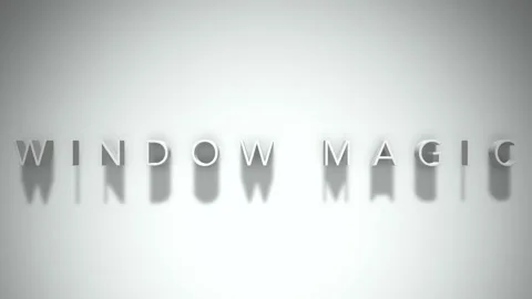 window magic 3D title animation white te... | Stock Video | Pond5