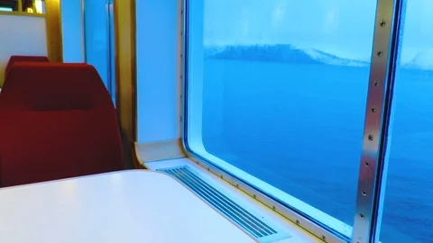 Window view from inside a moving ship of... | Stock Video | Pond5