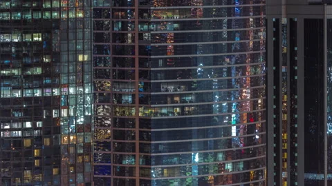 Windows in high-rise building exterior i... | Stock Video | Pond5