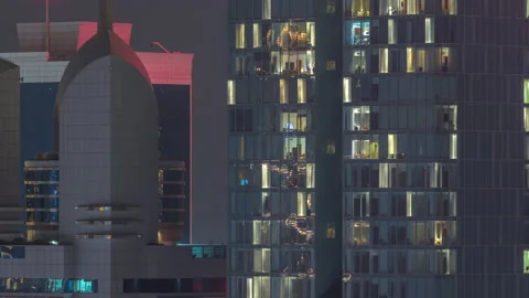 Windows in high-rise building exterior i... | Stock Video | Pond5