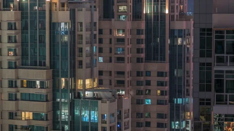 Windows in high-rise building exterior i... | Stock Video | Pond5