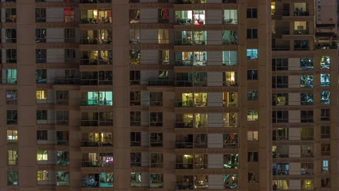 Windows in high-rise building exterior i... | Stock Video | Pond5