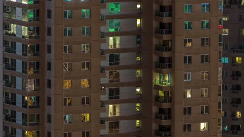 Windows in high-rise building exterior i... | Stock Video | Pond5