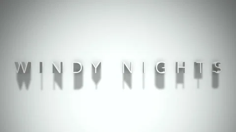 windy nights 3D title animation white te... | Stock Video | Pond5