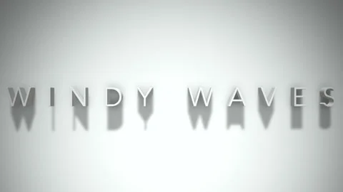 Windy Waves 3D title animation with shad... | Stock Video | Pond5