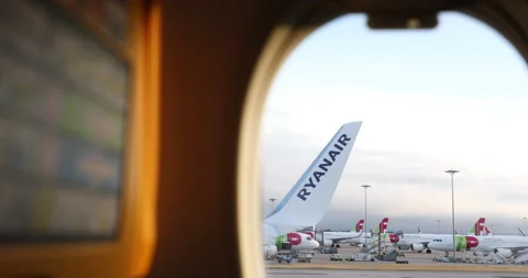 Wing With Ryanair Logo Of The Aircraft V... | Stock Video | Pond5