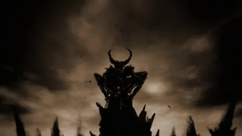 Winged demon soars into sky 2D animation... | Stock Video | Pond5