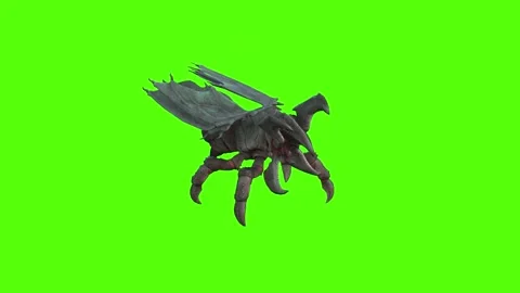 Winged Monster Death Green Screen Animat... | Stock Video | Pond5