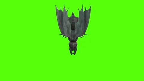 Winged Monster Falling Green Screen Anim... | Stock Video | Pond5