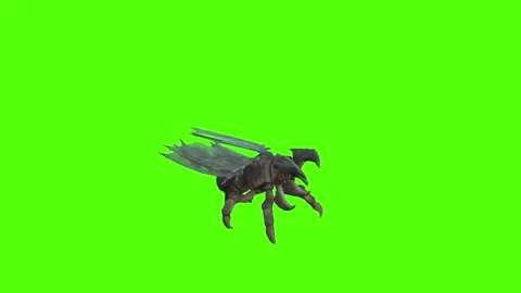 Winged Monster Getting Hit Green Screen ... | Stock Video | Pond5