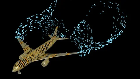 Wingtip Vortices trailing behind airplan... | Stock Video | Pond5