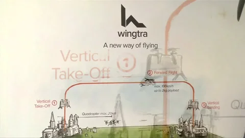 Wingtra drone takes aerial mapping to th... | Stock Video | Pond5