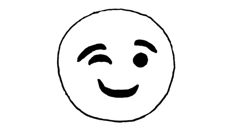 Winking emoticon sketchy drawing loop an... | Stock Video | Pond5