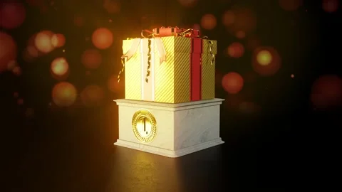 winners podium with gift boxes on shinin... | Stock Video | Pond5