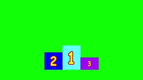 Winners podium green screen motion graph... | Stock Video | Pond5