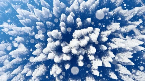 Winter background snow falling down on c... | Stock Video | Pond5