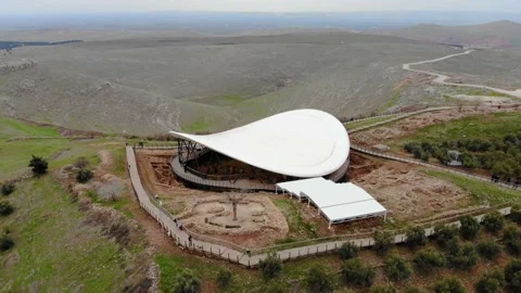 Winter in Gobekli Tepe. Aerial View 4K. | Stock Video | Pond5