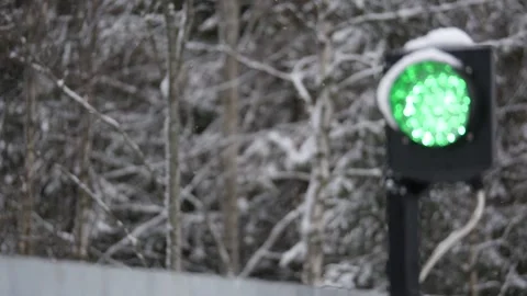 Traffic Light Snow Stock Video Footage | Royalty Free Traffic Light ...