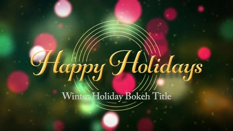 Winter Holiday Bokeh Title ~ After Effects #219529110