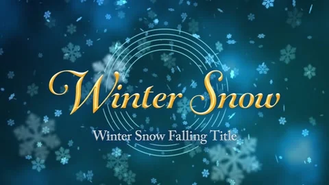 Winter Snow Falling Title ~ After Effects Project #219693197
