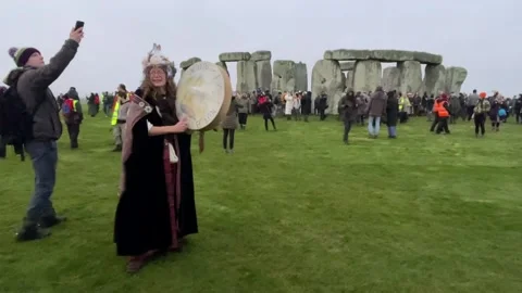 Winter solstice celebrations take place ... | Stock Video | Pond5