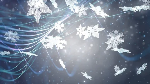 Winter wonderland magic snowflakes. Merr... | Stock Video | Pond5