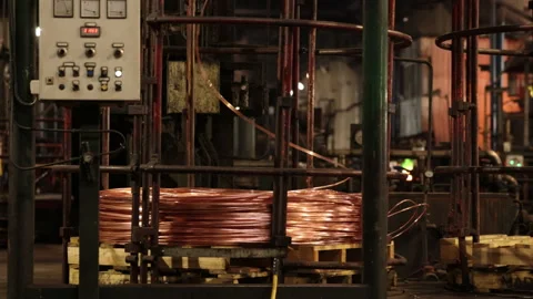 wire drawing, extrusion process, copper ... | Stock Video | Pond5