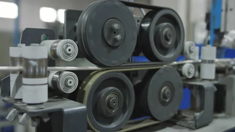 Wire drawing in the winding at the facto... | Stock Video | Pond5