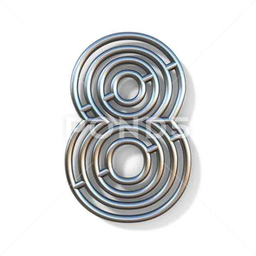 Wire outline font number 8 EIGHT 3D Wire outline font number 8 EIGHT 3D ...