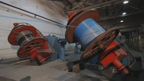 Wire production, cable manufacturing pro... | Stock Video | Pond5