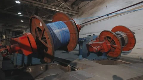 Wire production, cable manufacturing pro... | Stock Video | Pond5