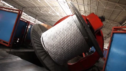 wire rope manufacturing plant | Stock Video | Pond5