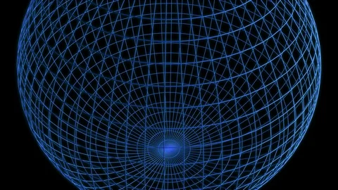 Wire structure of sphere or ball. Archit... | Stock Video | Pond5