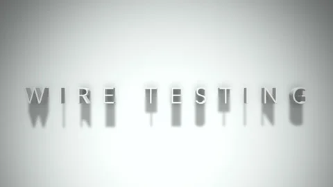 wire testing 3D title animation white te... | Stock Video | Pond5