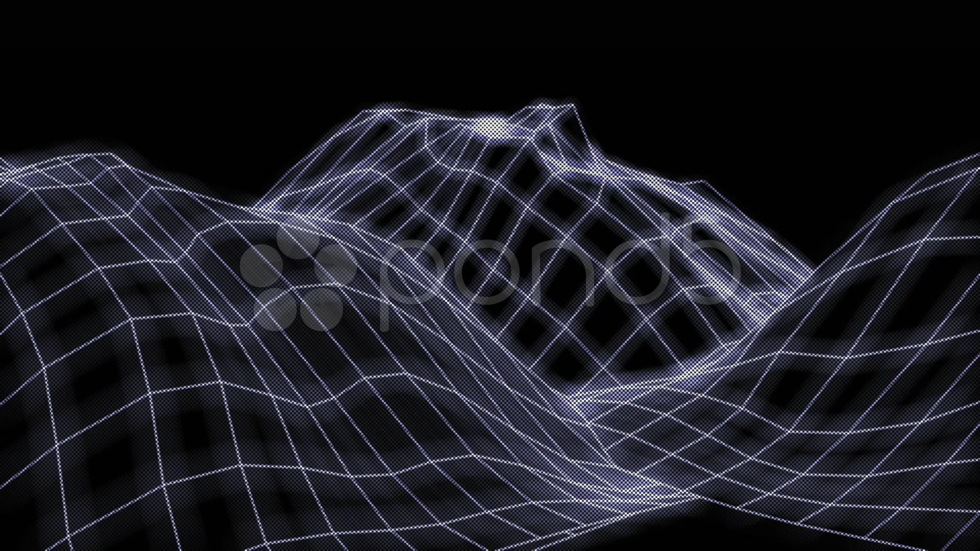 Mountain Wireframe Vector Mountain Wireframe Landscape Technology