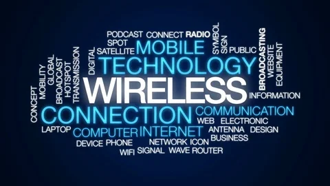 Wireless animated word cloud, text desig... | Stock Video | Pond5