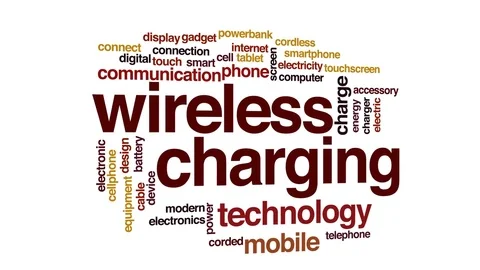 Wireless charging animated word cloud, t... | Stock Video | Pond5