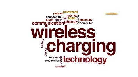 Wireless charging animated word cloud, t... | Stock Video | Pond5