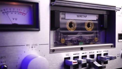 Wiretap Audio Recording on Cassette Tape... | Stock Video | Pond5