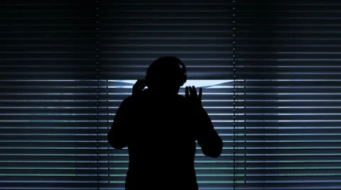 wiretapping silhouette wide | Stock Video | Pond5