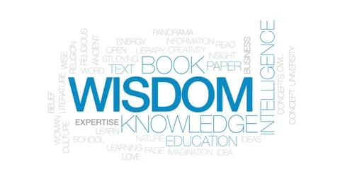 Wisdom animated word cloud, text design ... | Stock Video | Pond5