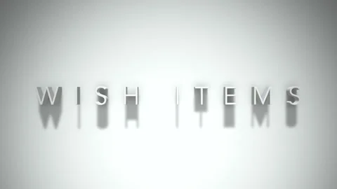 wish items 3D title animation with shado... | Stock Video | Pond5