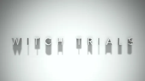 witch trials 3D title animation white te... | Stock Video | Pond5