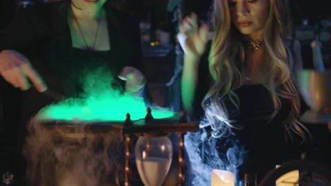 Witches Casting Spells and Creating Magi... | Stock Video | Pond5