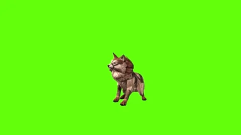 Wolf KT 2 death green screen animation ... | Stock Video | Pond5