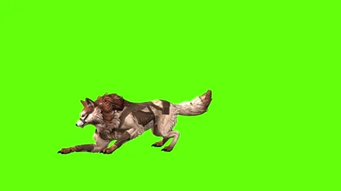 Wolf KT 2 jump firing green screen anim... | Stock Video | Pond5