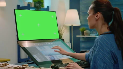 Woman architect using green screen for b... | Stock Video | Pond5